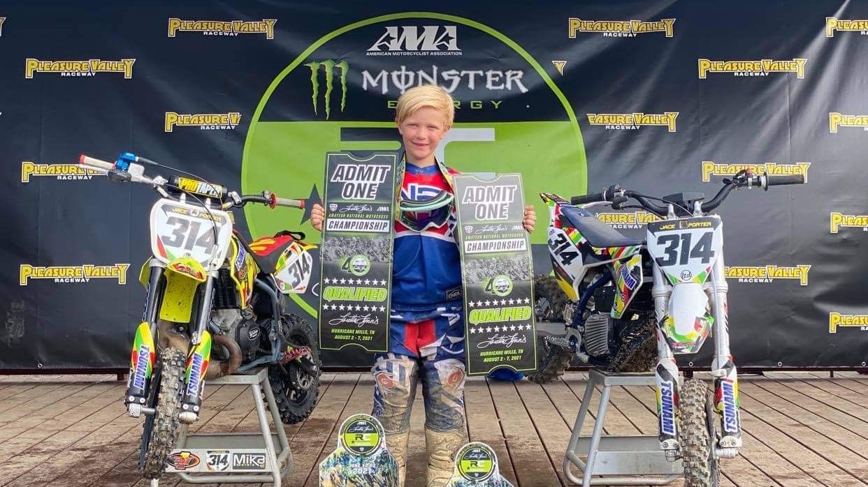Jace Porter, 7, may become a household name in the motocross world one ...