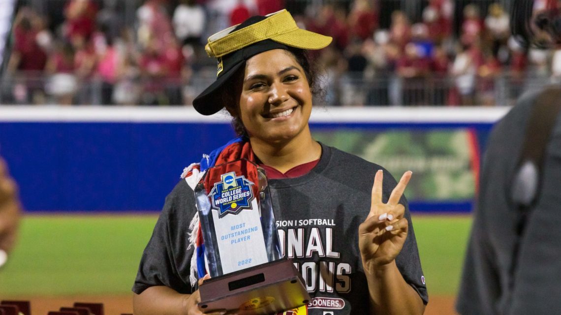 Jocelyn Alo ends historic Oklahoma career with WCWS MVP - BVM Sports