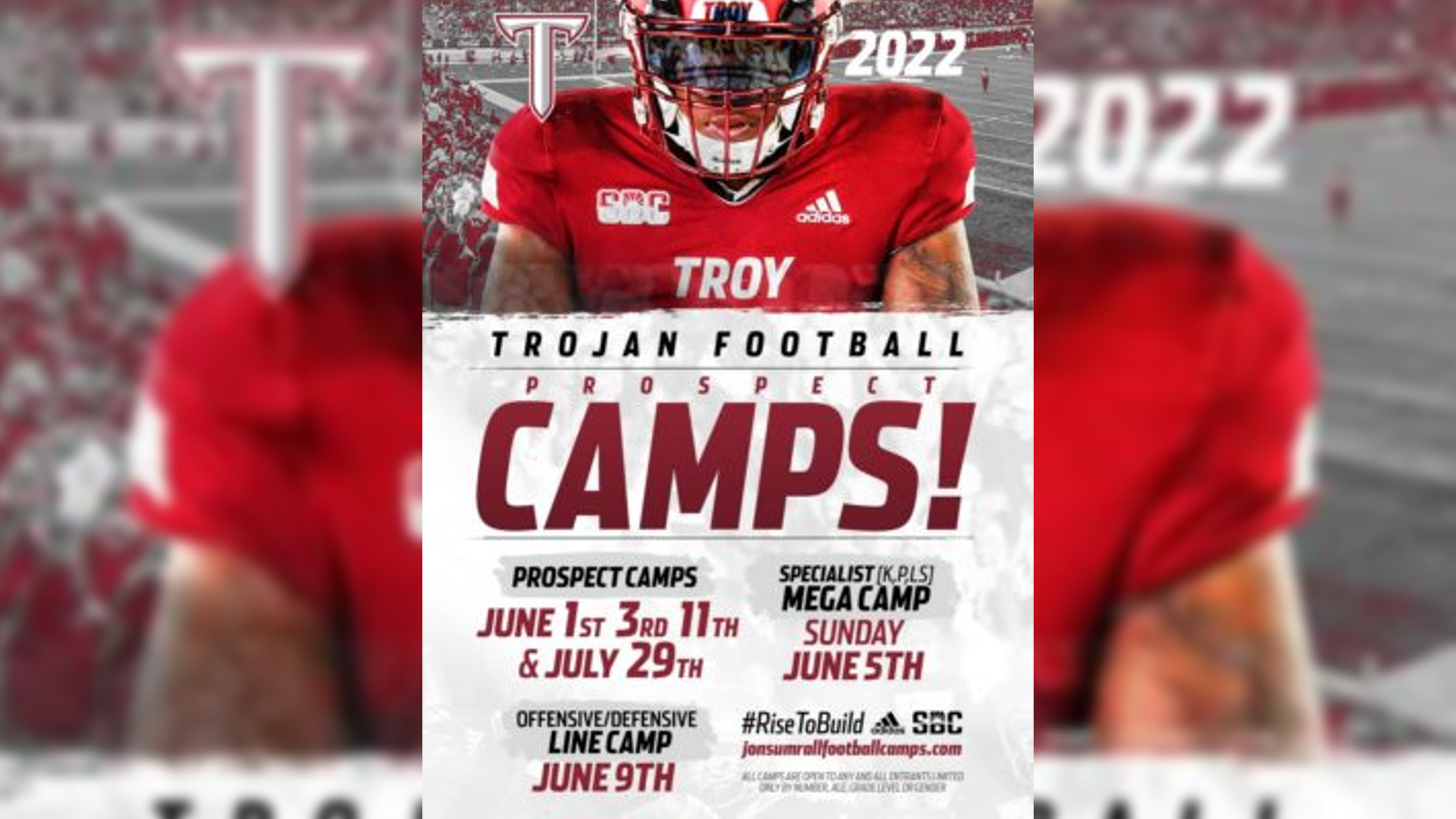 Upcoming football prospect camp at Troy University - BVM Sports