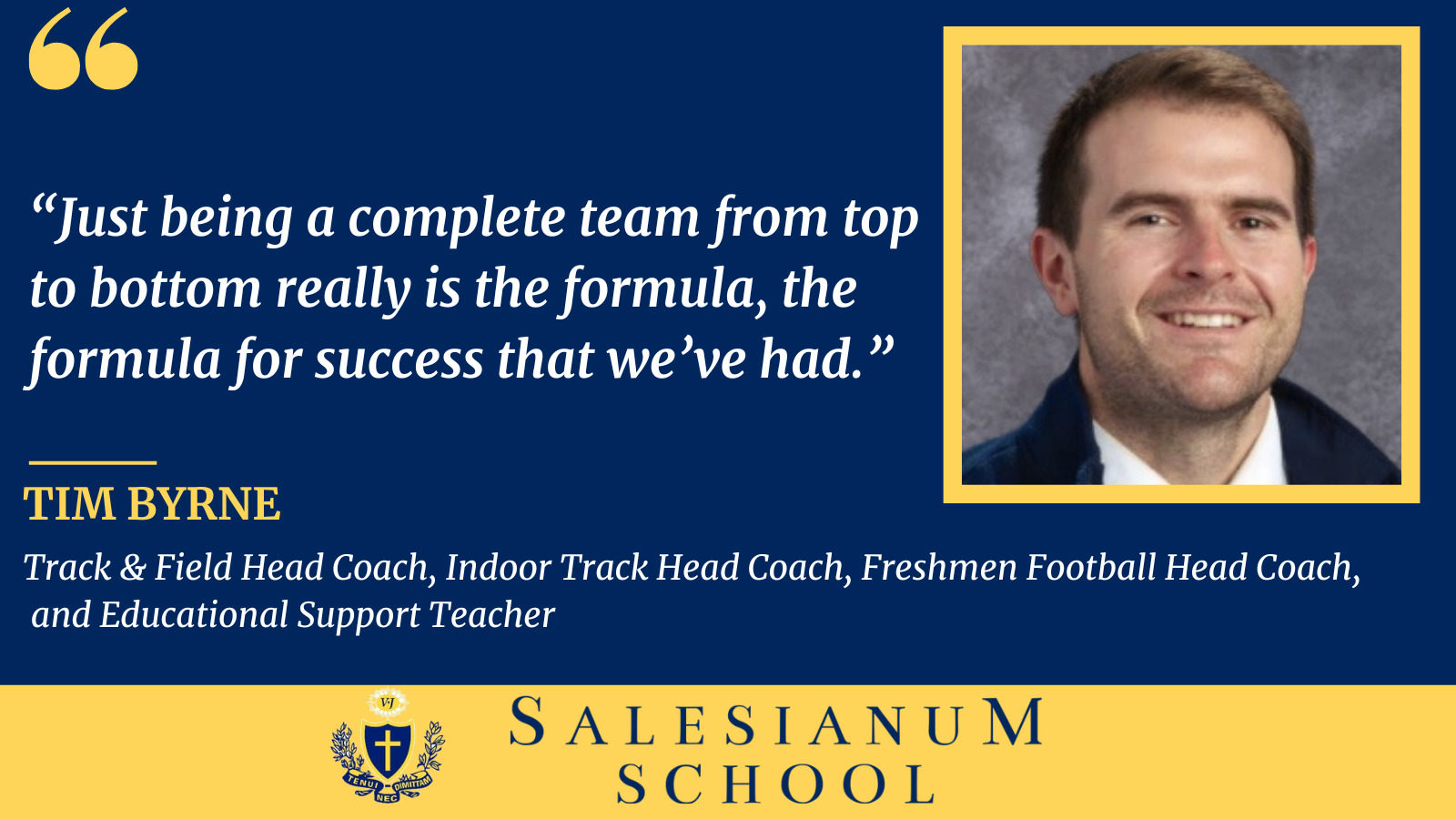 Salesianum T&F coach Tim Byrne wins HS Boys Track and Field State Coach ...