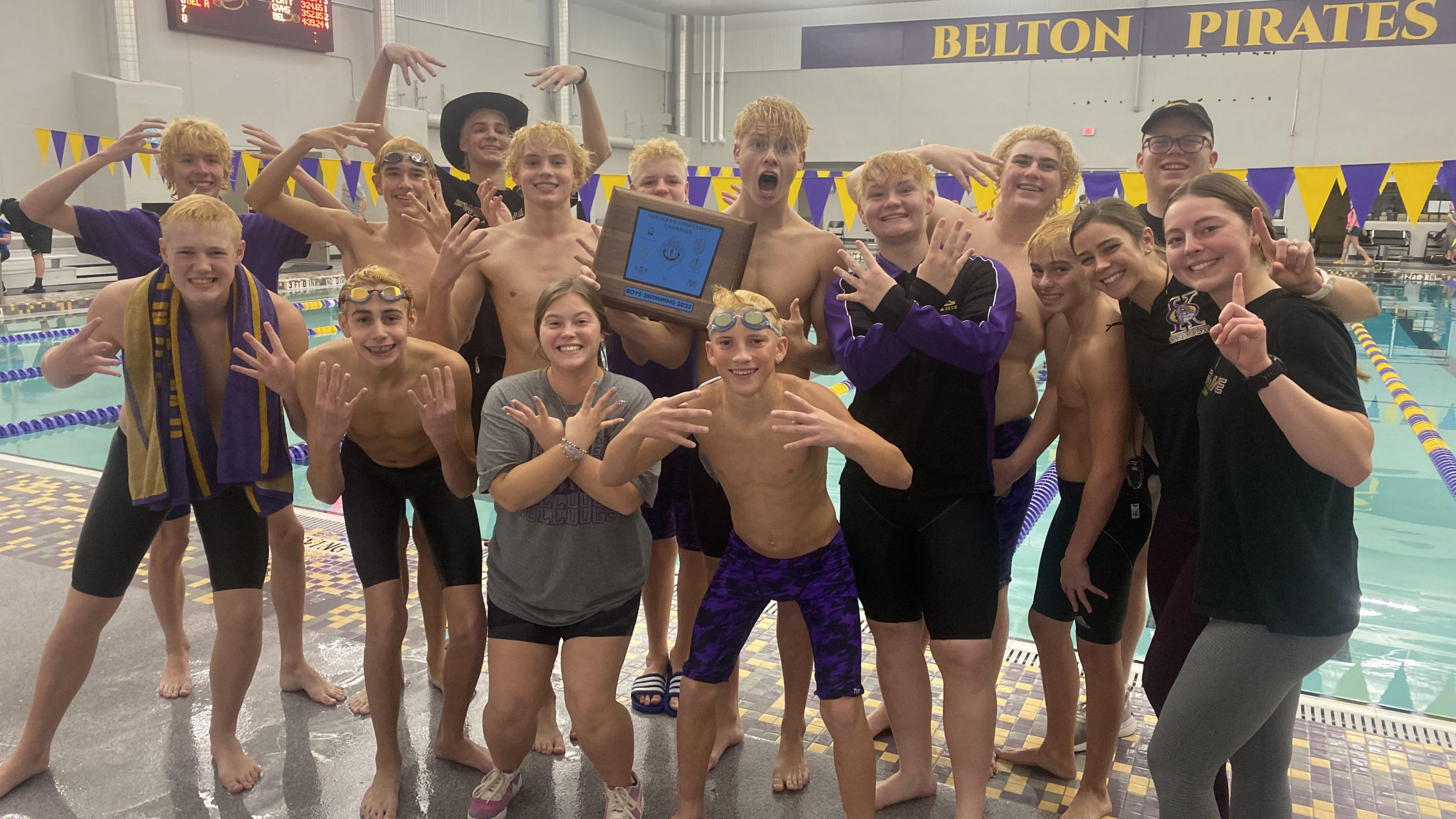 Kearney HS boys swim and dive team wins conference championship - BVM ...