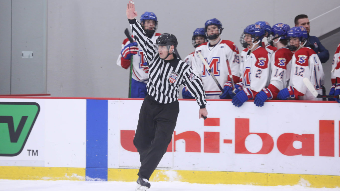 Mona Shores alum Brett Straley referees all hockey - BVM Sports