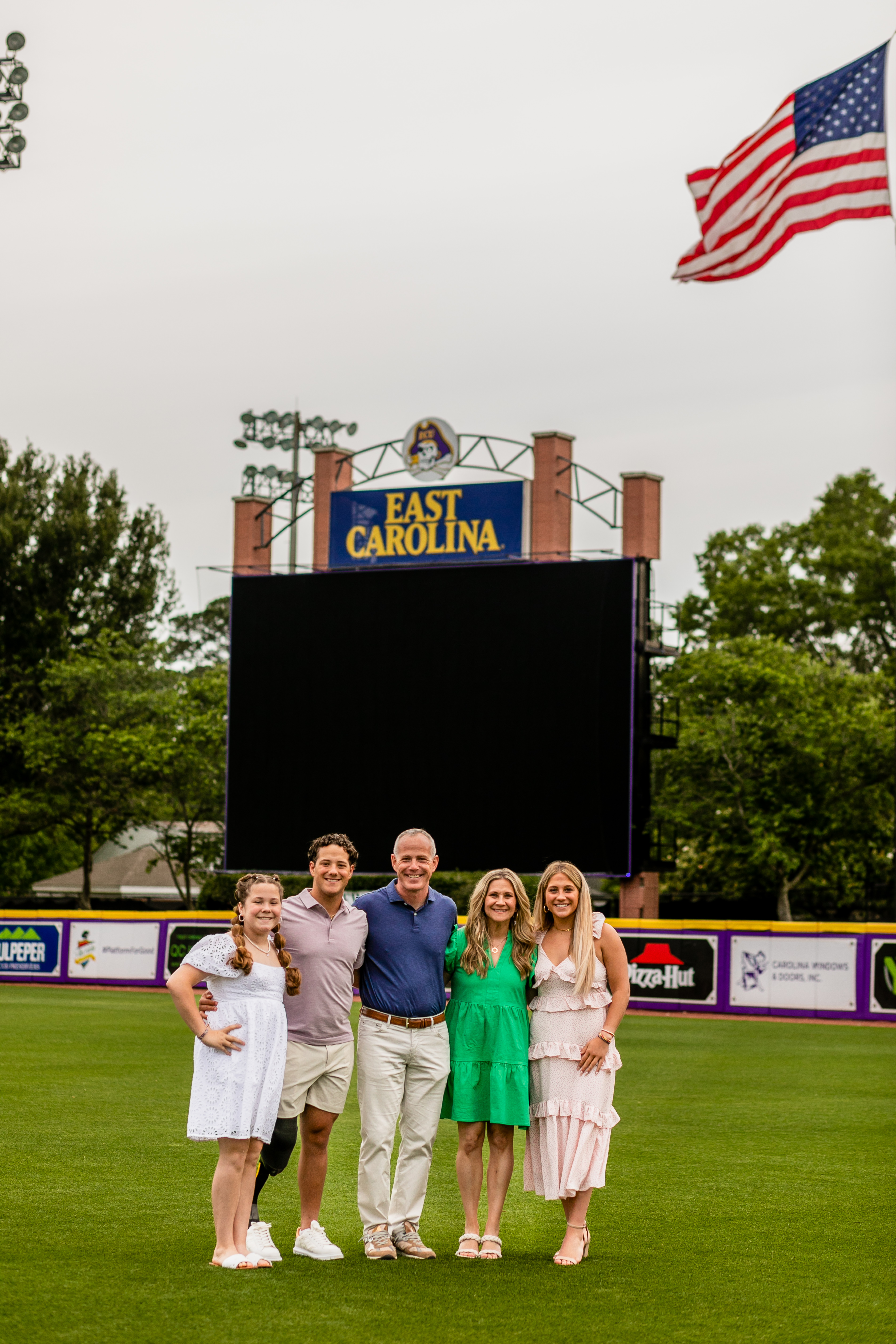 ECU baseball player Parker Byrd is a strong Pirate following through ...